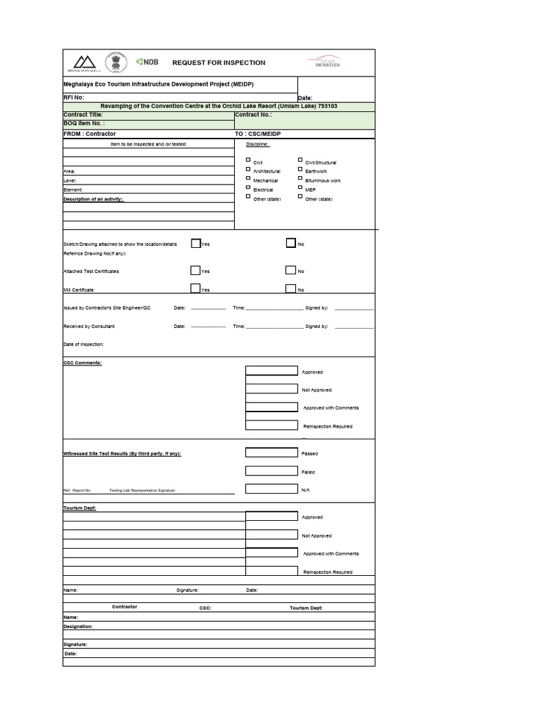 RFI Template-1 | PDF | Engineering