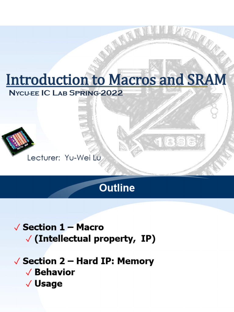 Lec05 Introduction To Macros and SRAM Lint | PDF | Computer Memory ...