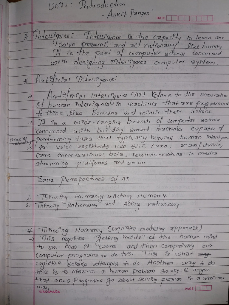 AI - Unit 1 | PDF