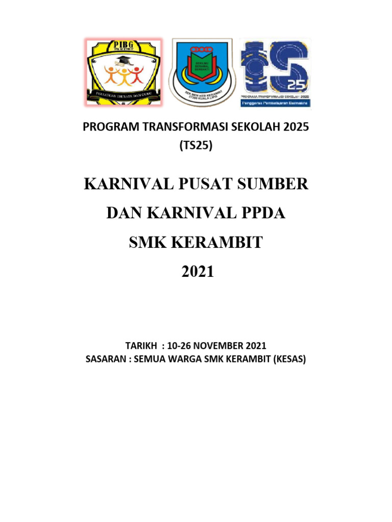 Kertas Kerja Minggu PSS & Ppda SMK Kerambit 2020 | PDF
