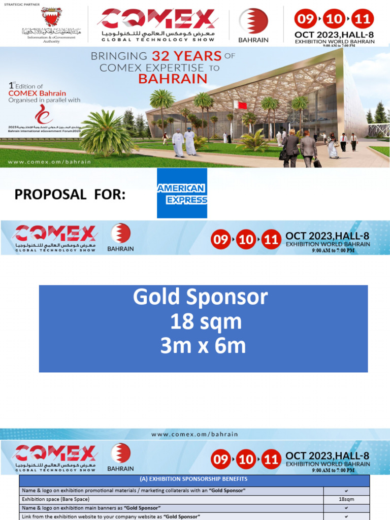 Proposal For American Express Gold Sponsor | PDF | Marketing | Computing