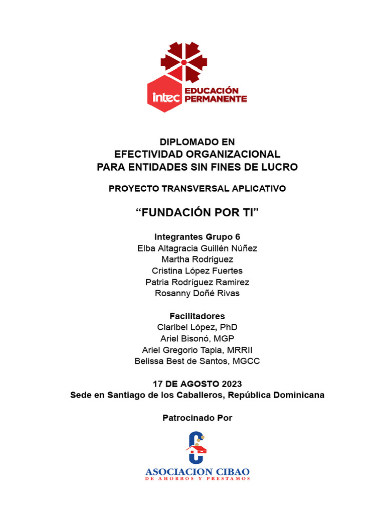 Proyecto Final Diplomado Intec | PDF