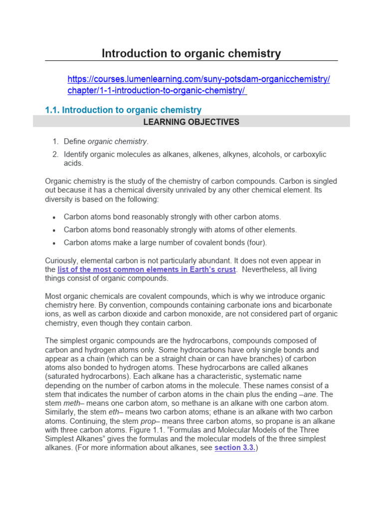 Introduction To Organic Chemistry | PDF | Functional Group | Alkane