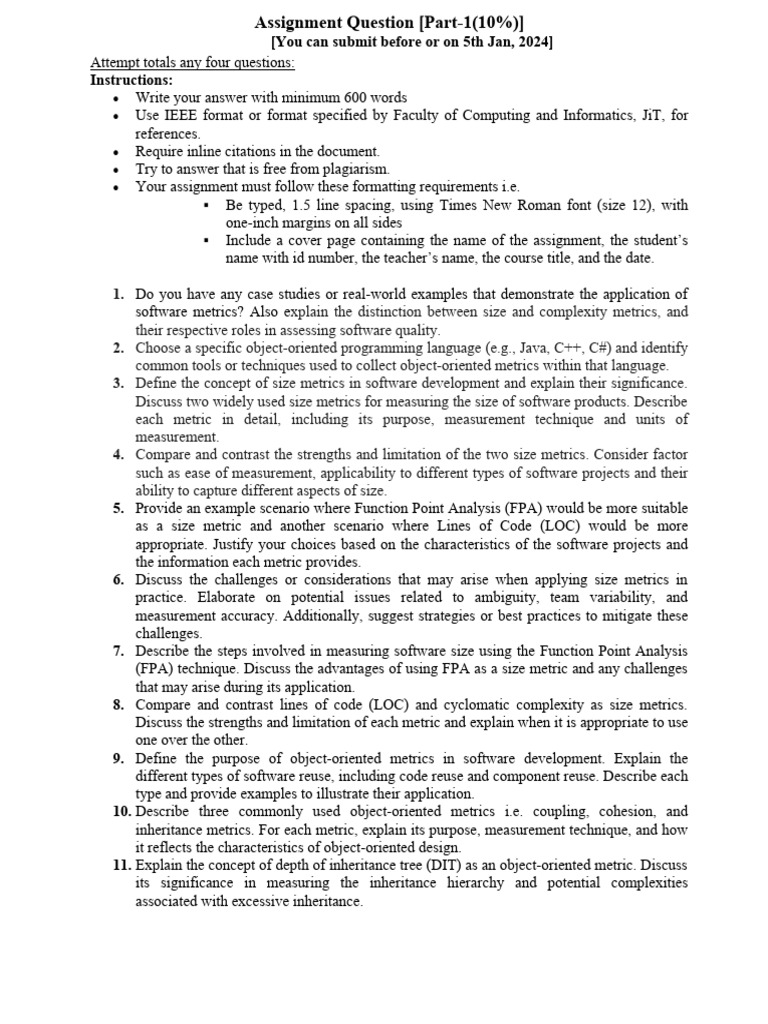 Assignment & Proj | PDF