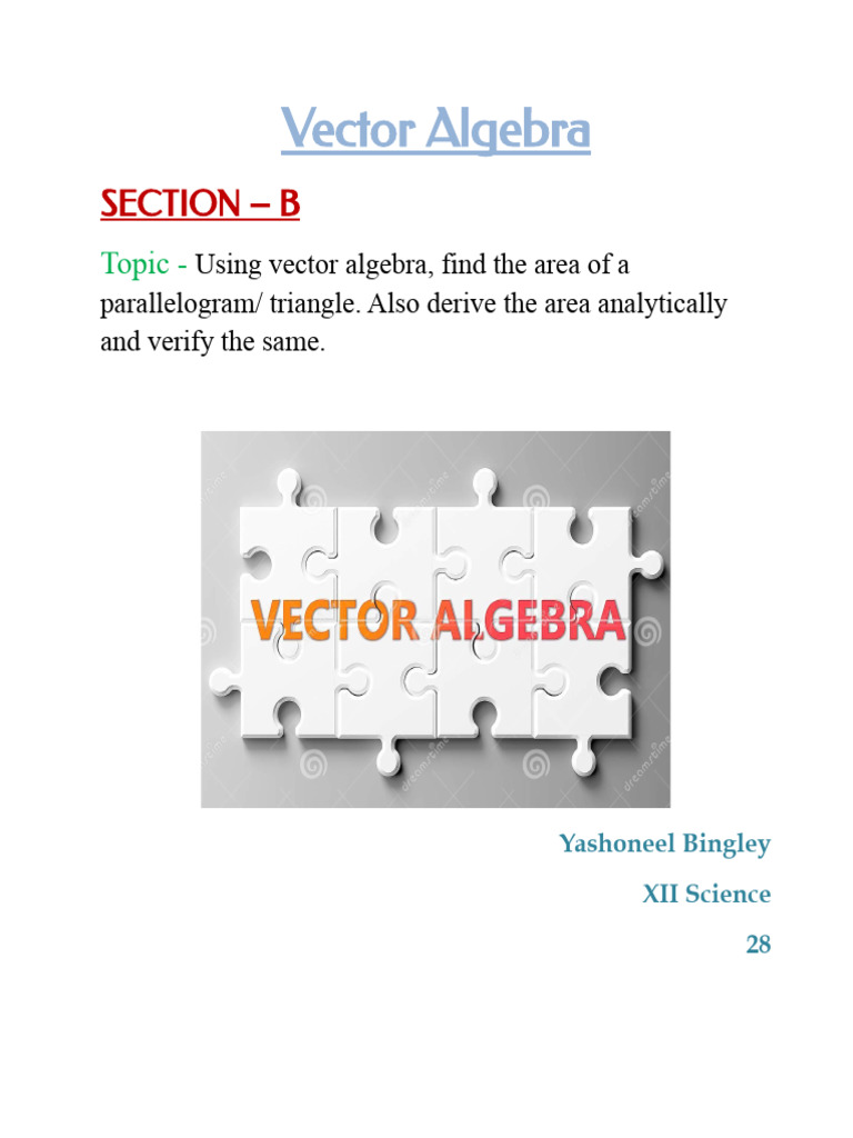 Area of Parallelogram Using Vectors | PDF | Teaching Methods & Materials