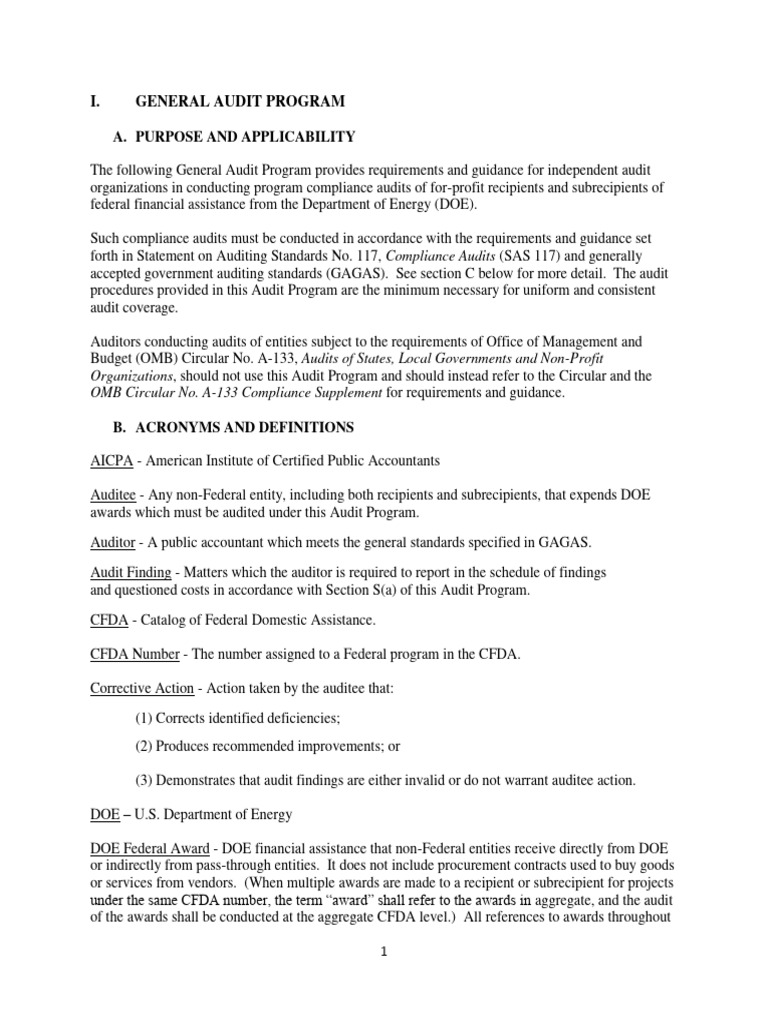 Genral Audit Program Template | PDF | Auditor's Report | Audit