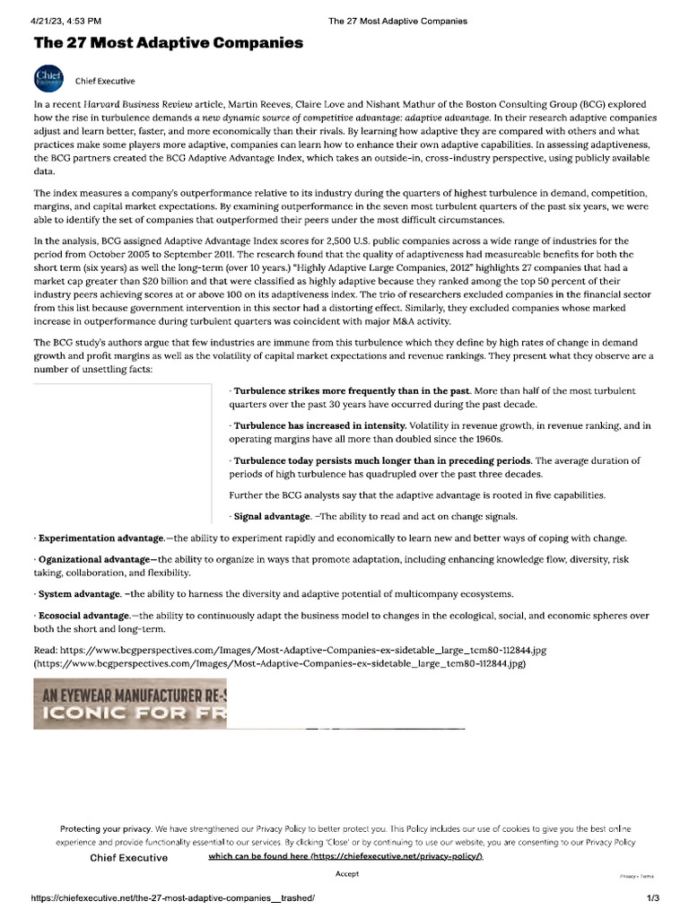 The 27 Most Adaptive Companies | PDF
