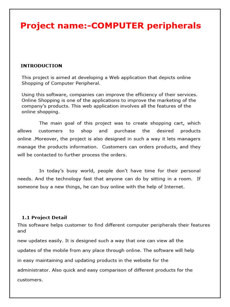 Divyansh Namdev (Computer Peripherals) | PDF