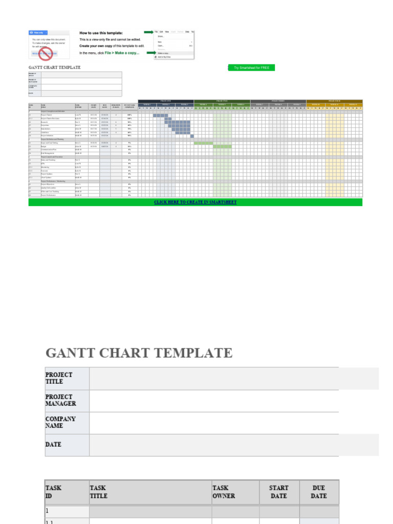 IC Gantt Chart Template Google Sheets | PDF | Business