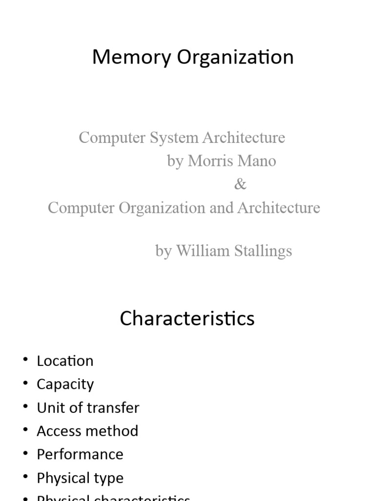 Memory Organization | PDF | Computer Data Storage | Cpu Cache