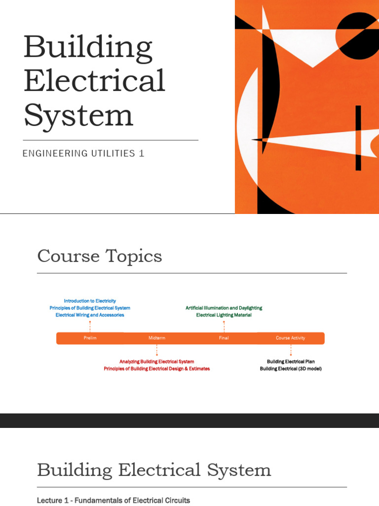 Lecture 2 Building Electrical System | PDF