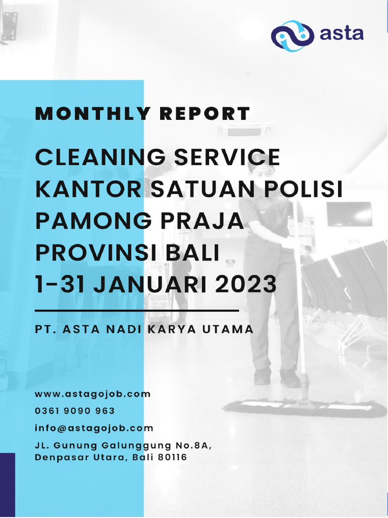 Laporan Bulanan Cleaning Service Bali | PDF