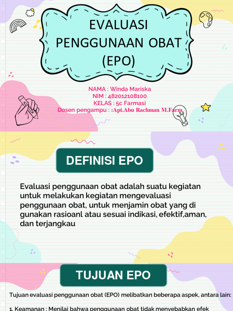 Evaluasi Penggunaan Obat (EPO) | PDF | Sains & Matematika