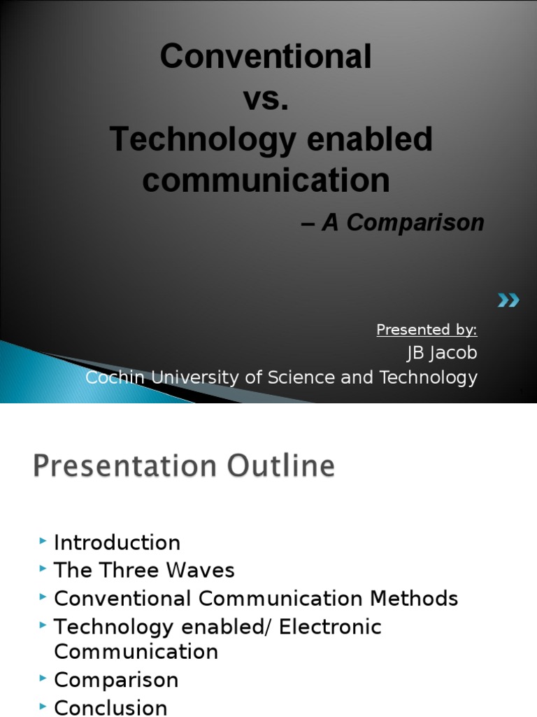 Conventional vs. Tech-Enabled Communication | PDF | Social Science