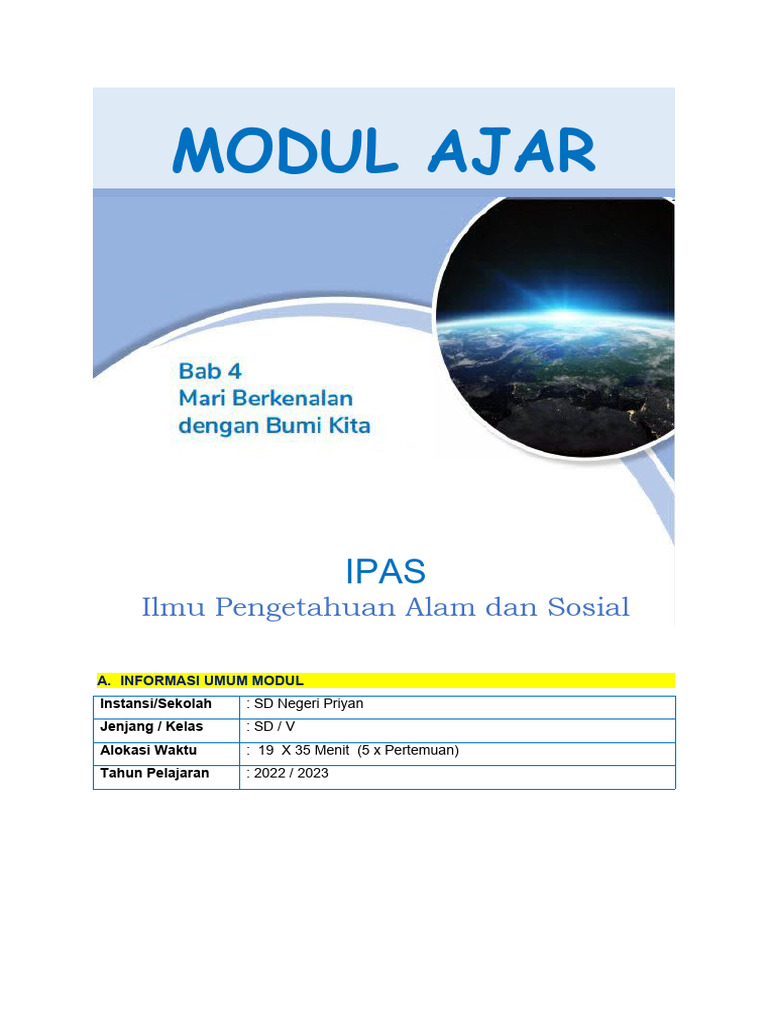 Modul Numerasi dan Literasi SD Kelas V | PDF