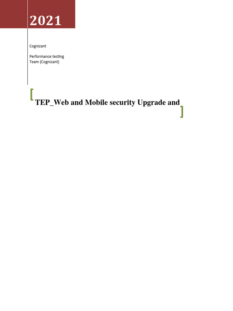 TEP - Web and Mobile Security Upgrade and Enhancements Load Test ... TEP - Web and Mobile Security Upgrade and Enhancements Load Test ...