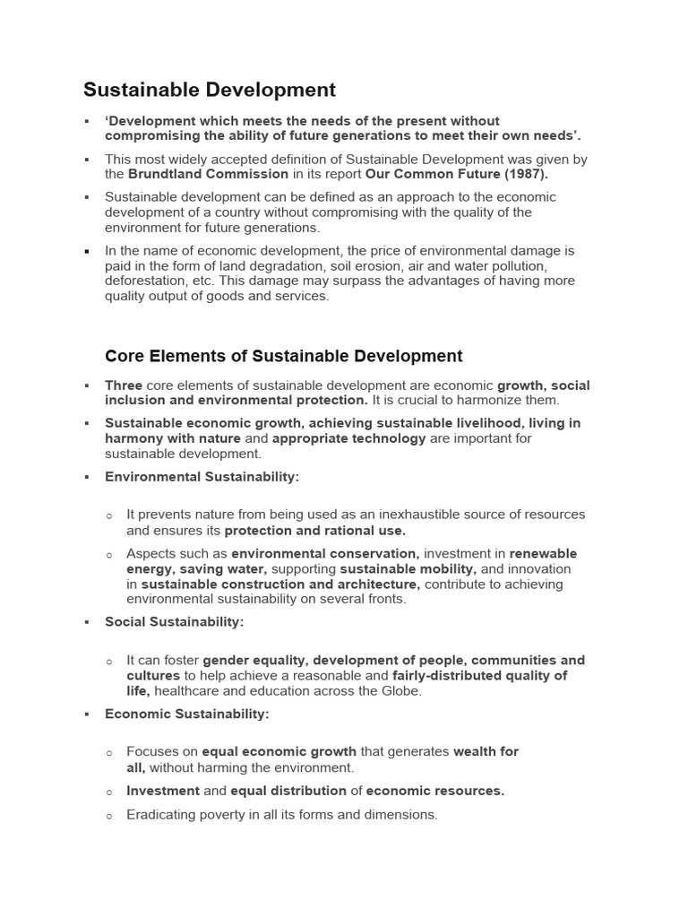 Sustainable Development | PDF