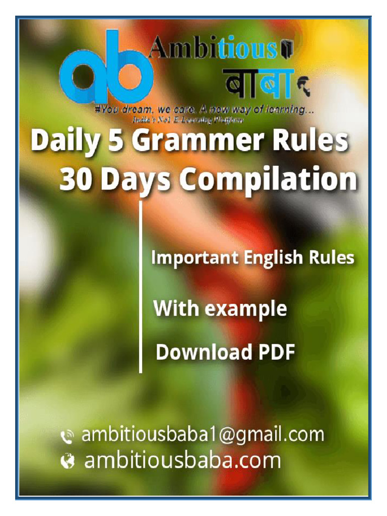 30-Day-top-5-English-Grammar-Rules-PDF | PDF