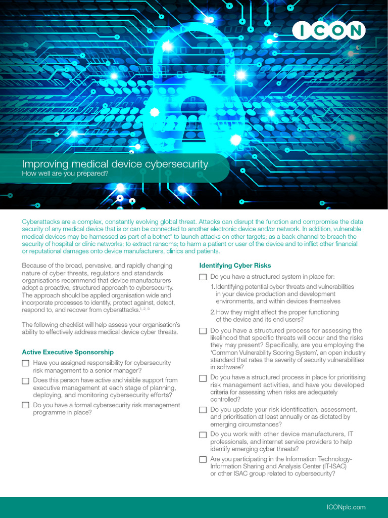 Cybersecurity Checklist Pdf