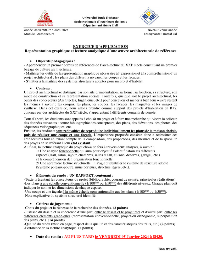 Exercice D'application 2023 - 2024 | PDF