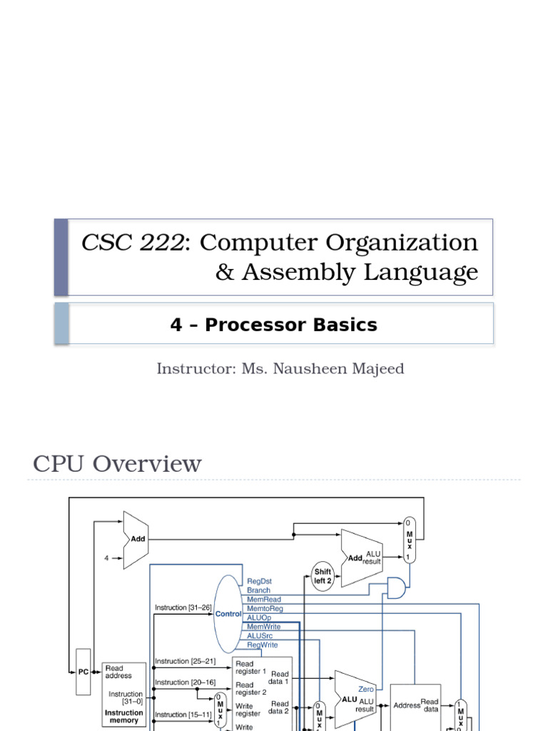 Lecture 4 Processor | PDF
