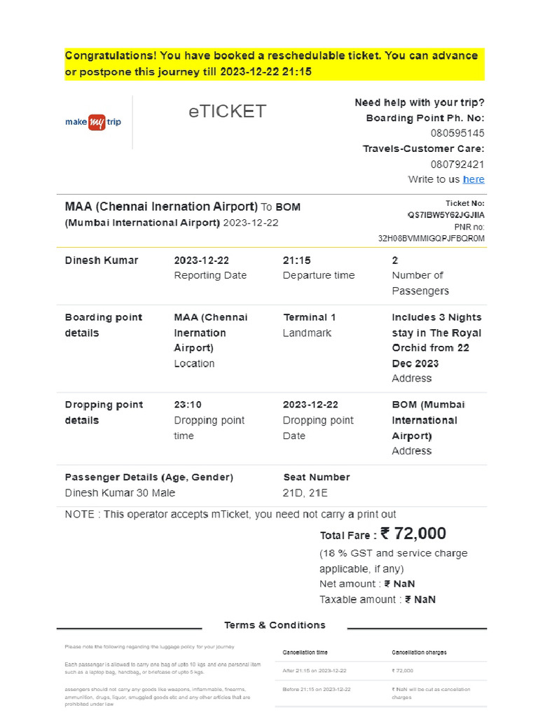 LTA Receipt Dinesh | PDF