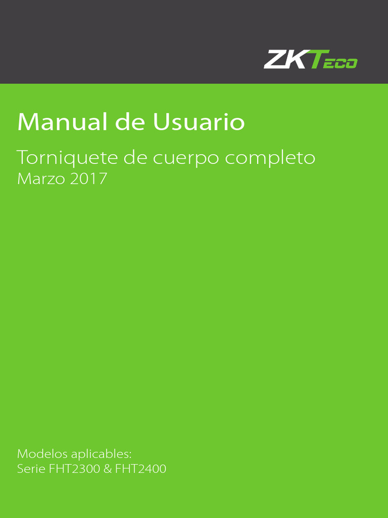 ZKTECO-FHT2300-Torniquete-Cuerpo-Completo-Un-Canal-Manual-de-Operación ...
