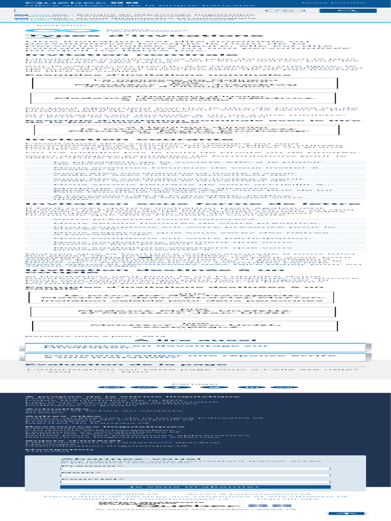 Types d'invitations et rédaction | PDF