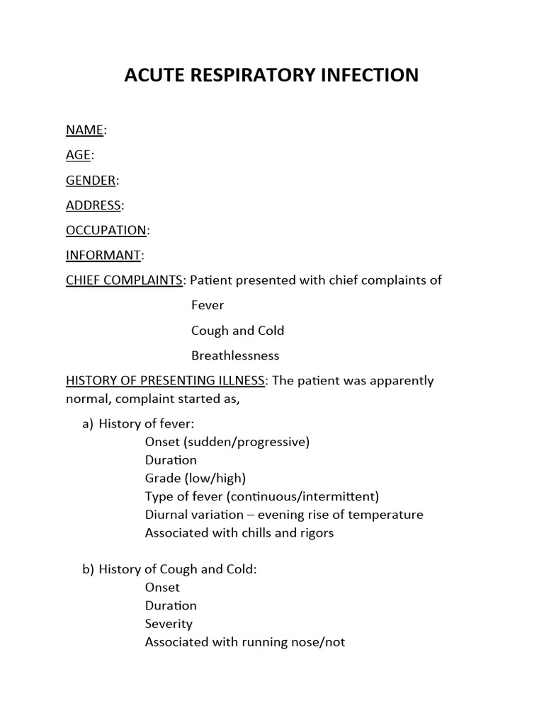 Pediatric Respiratory Case Study | PDF | Medical Specialties | Causes ...