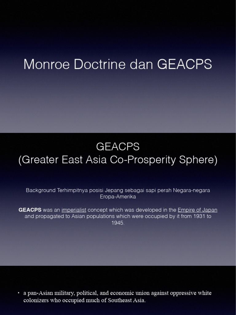 GEACPS Dan Monroe Doctrine | PDF