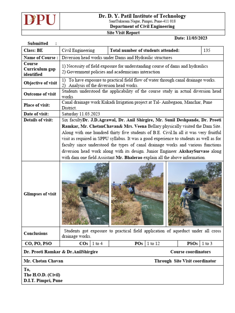 Dimbhe Cross Drainage Work | PDF