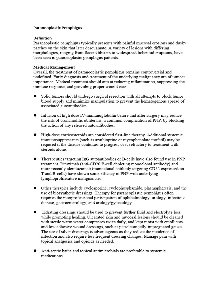 Paraneoplastic Pemphigus | PDF