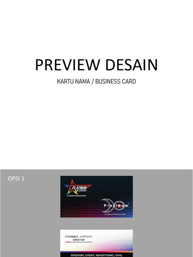 Desain Kartu Nama | PDF