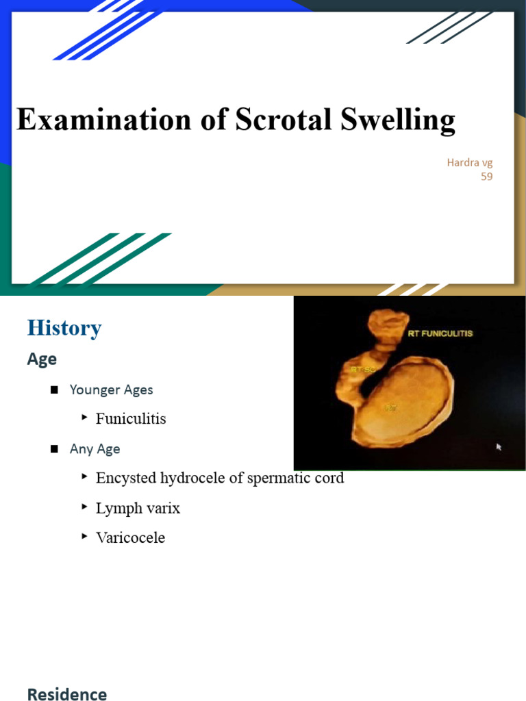 Examination of Scrotal Swelling S | PDF | Science & Mathematics