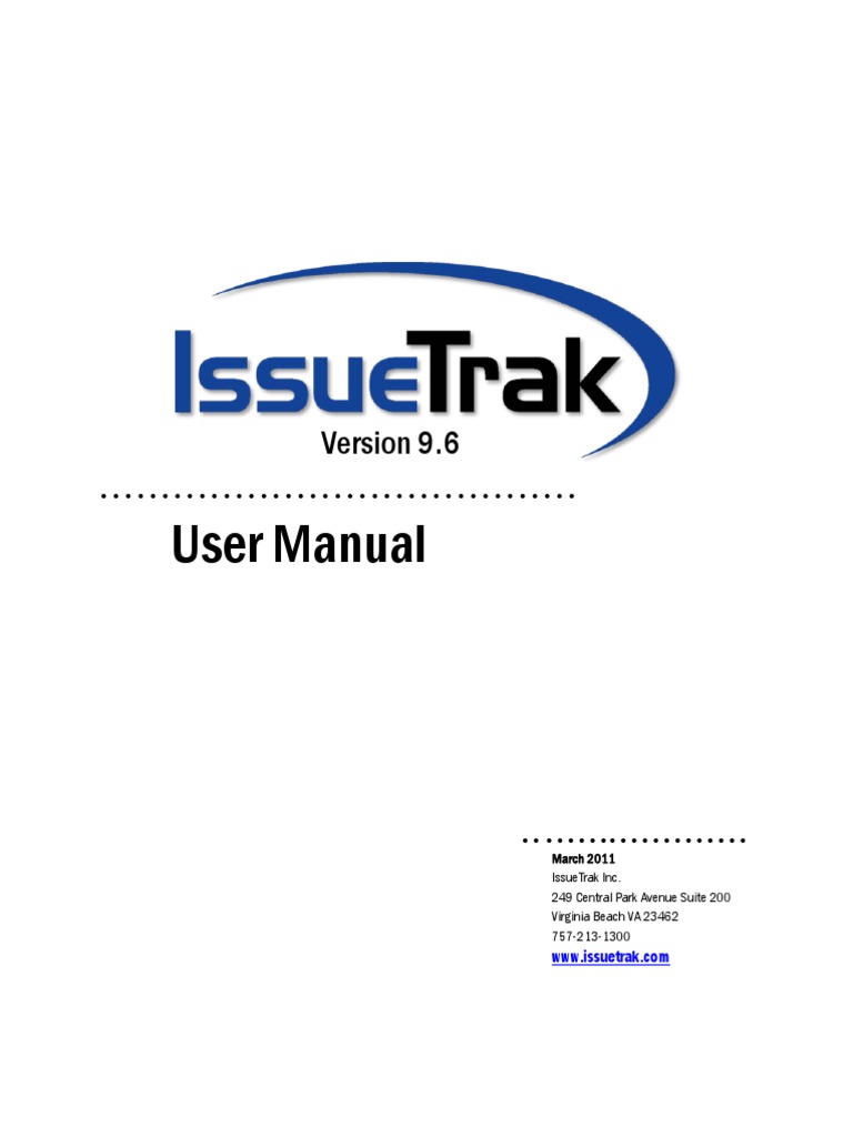 User Manual - IssueTrak 9.6 | PDF | Icon (Computing) | Password