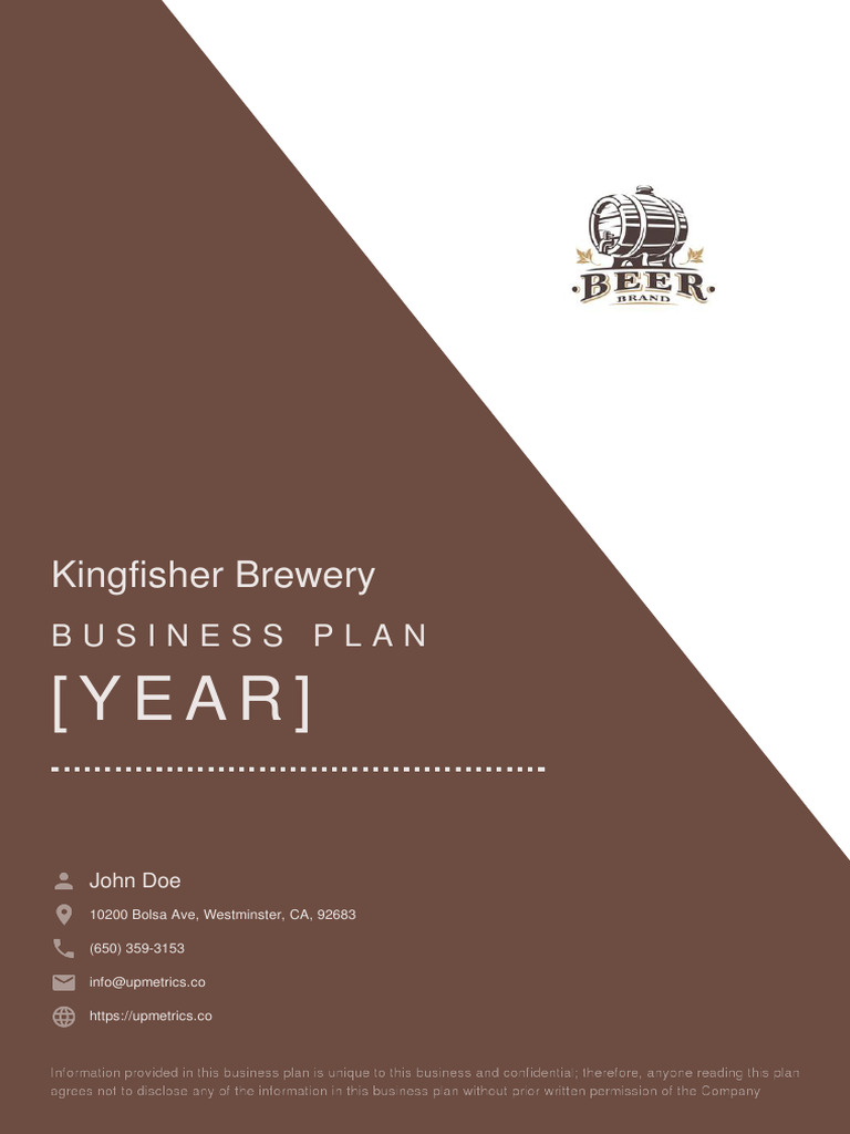 Brewery Business Plan Example | PDF | Gross Margin | Brewery