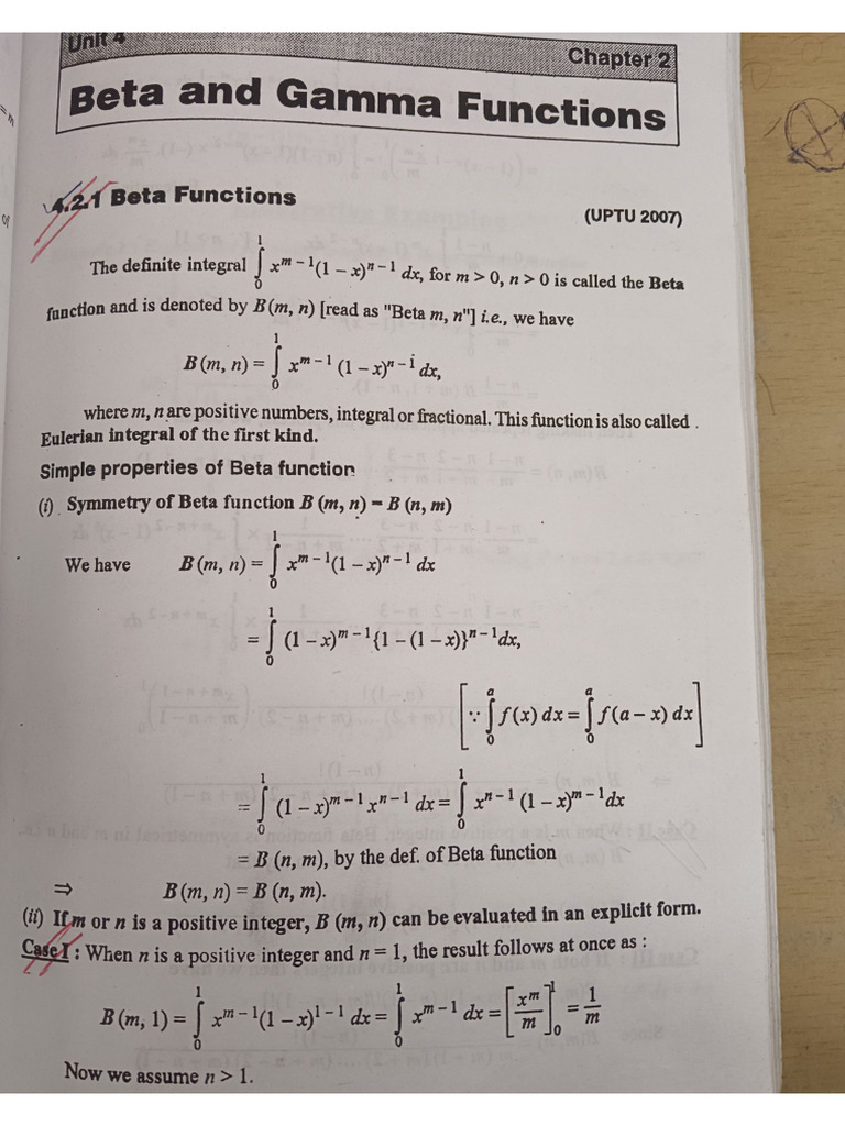 Beta Gamma Function | PDF