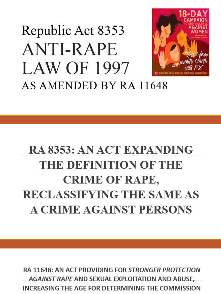 The Anti-Rape Law of 1997 | PDF | Politics | Social Science