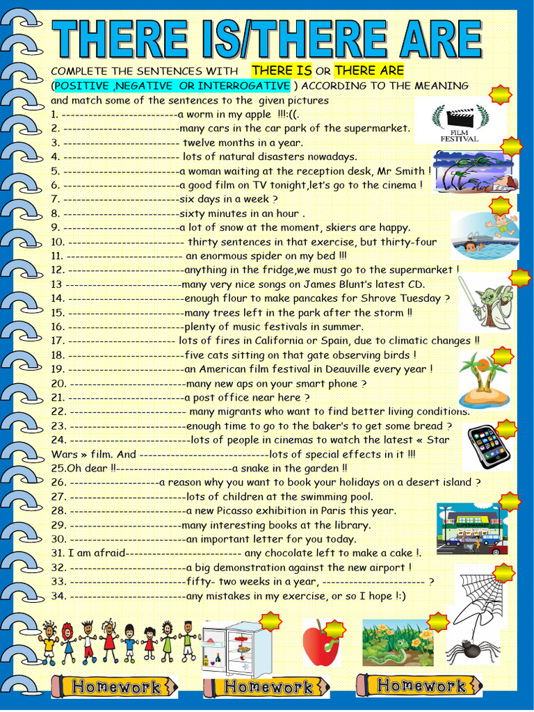 There Is There Are Grammar Drills - 103912 | PDF