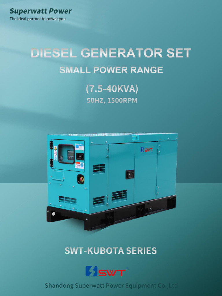 SWT-Kubota Series Generator Set-50HZ | PDF