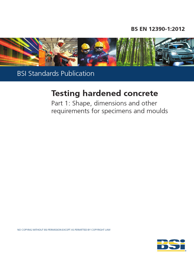 BS EN 12390-1-2012 | PDF | Engineering Tolerance | Copyright