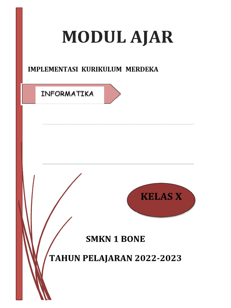 Modul Ajar TIK Kelas X SMKN 1 Bone | PDF | Karier & Perkembangan | Komputer