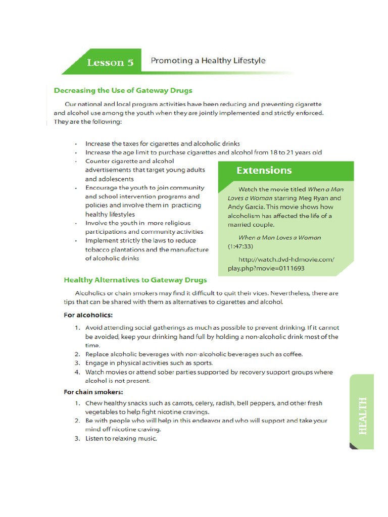 Promoting A Healthy Lifestyle | PDF