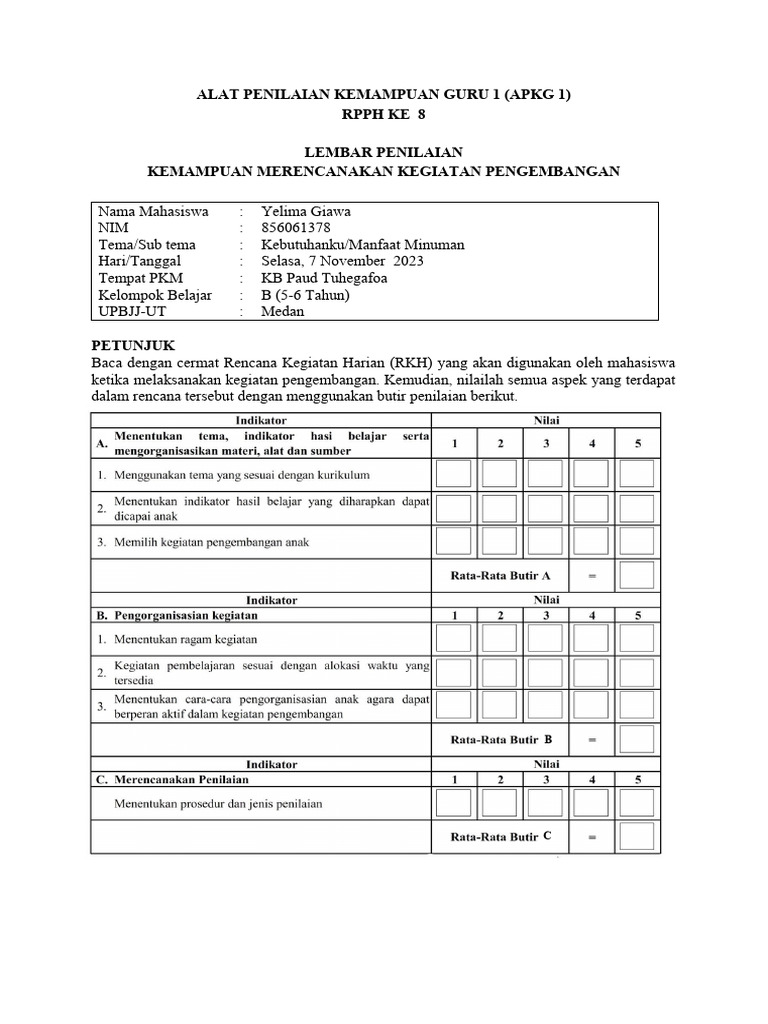 Apkg 2 PKM Pgpaud | PDF