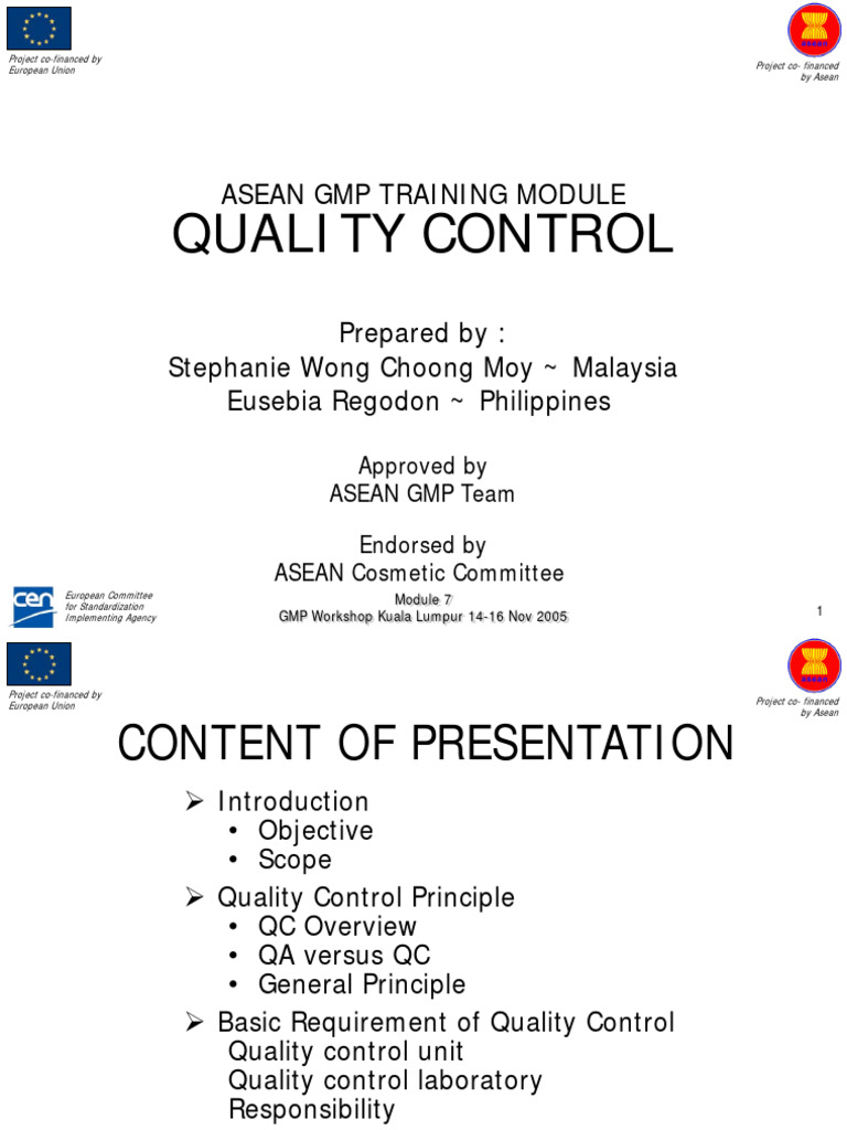 07 QUALITY CONTROL | PDF | Quality Assurance | Specification (Technical Standard)