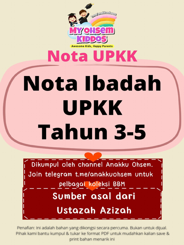 Nota UPKK - Ibadah PDF | PDF