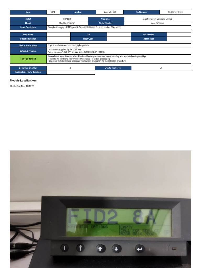 Log Collection Procedure For IBM 3592-E07 Tape Drive | PDF | Library (Computing) | Computer ...
