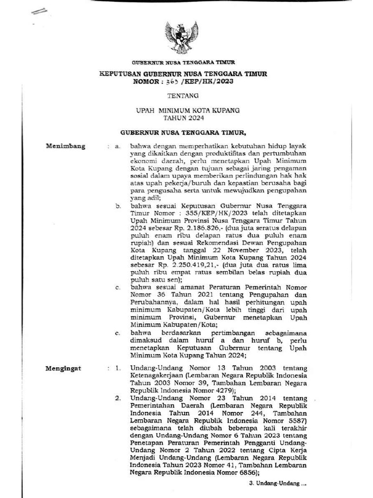 SK UMK Kupang 2024 | PDF