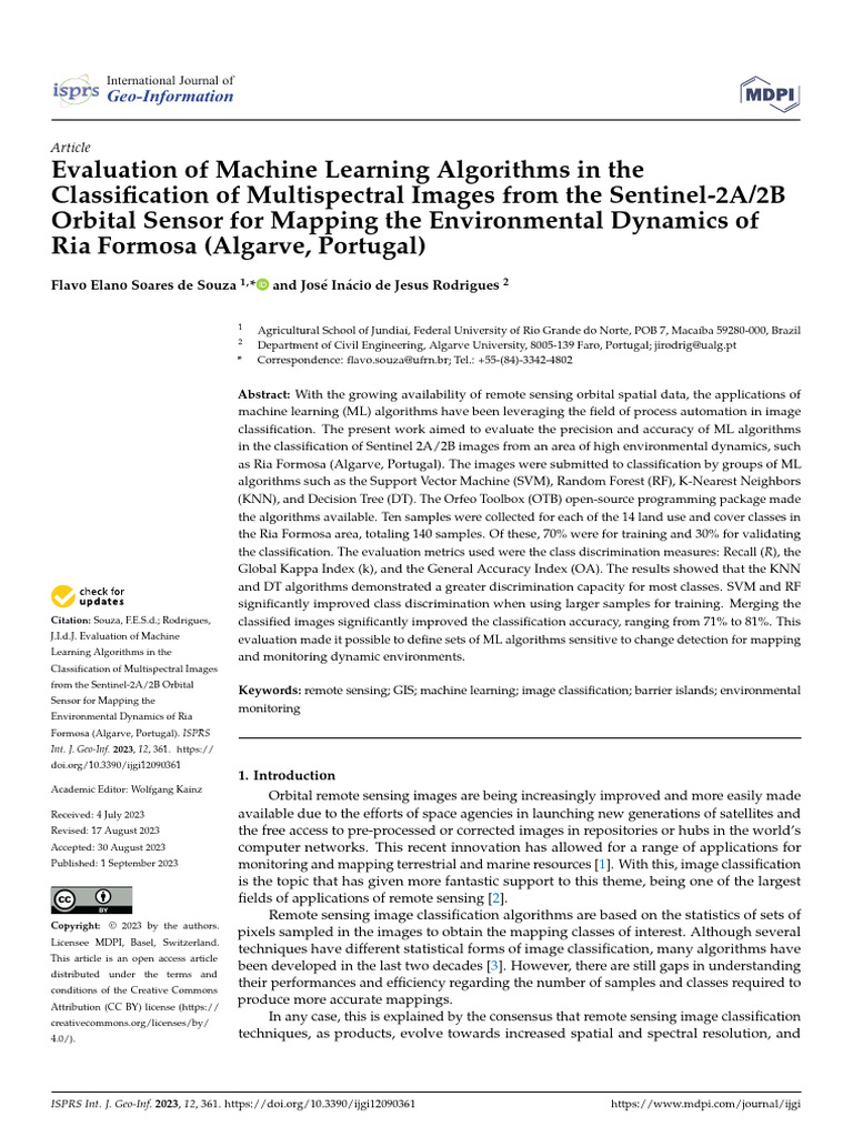 Ijgi 12 00361 v2 | PDF | Machine Learning | Support Vector Machine