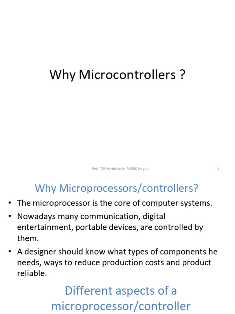 02 Introduction To Microcontrollers | PDF